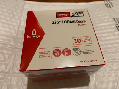 New Iomega Zip Disks 10 pack 100MB PC Mac Unopened multi-color pack ...