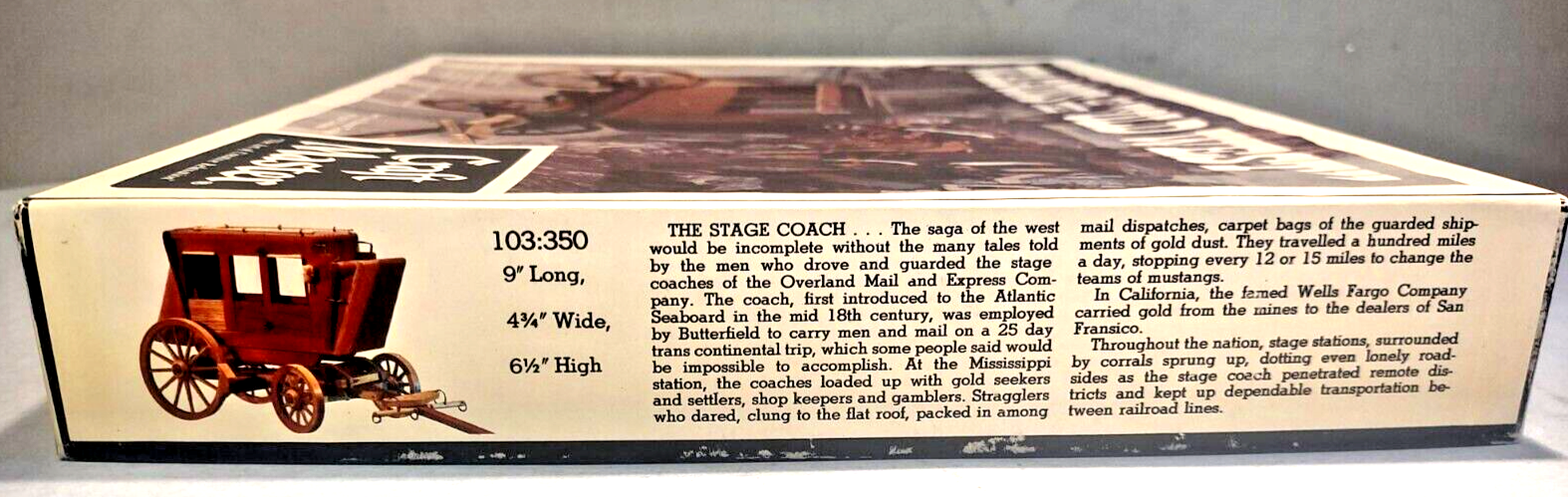 CRAFTMASTER WAGONS OF THE "OLD WEST" STAGE COACH WOOD UNBUILT MODEL KIT ...