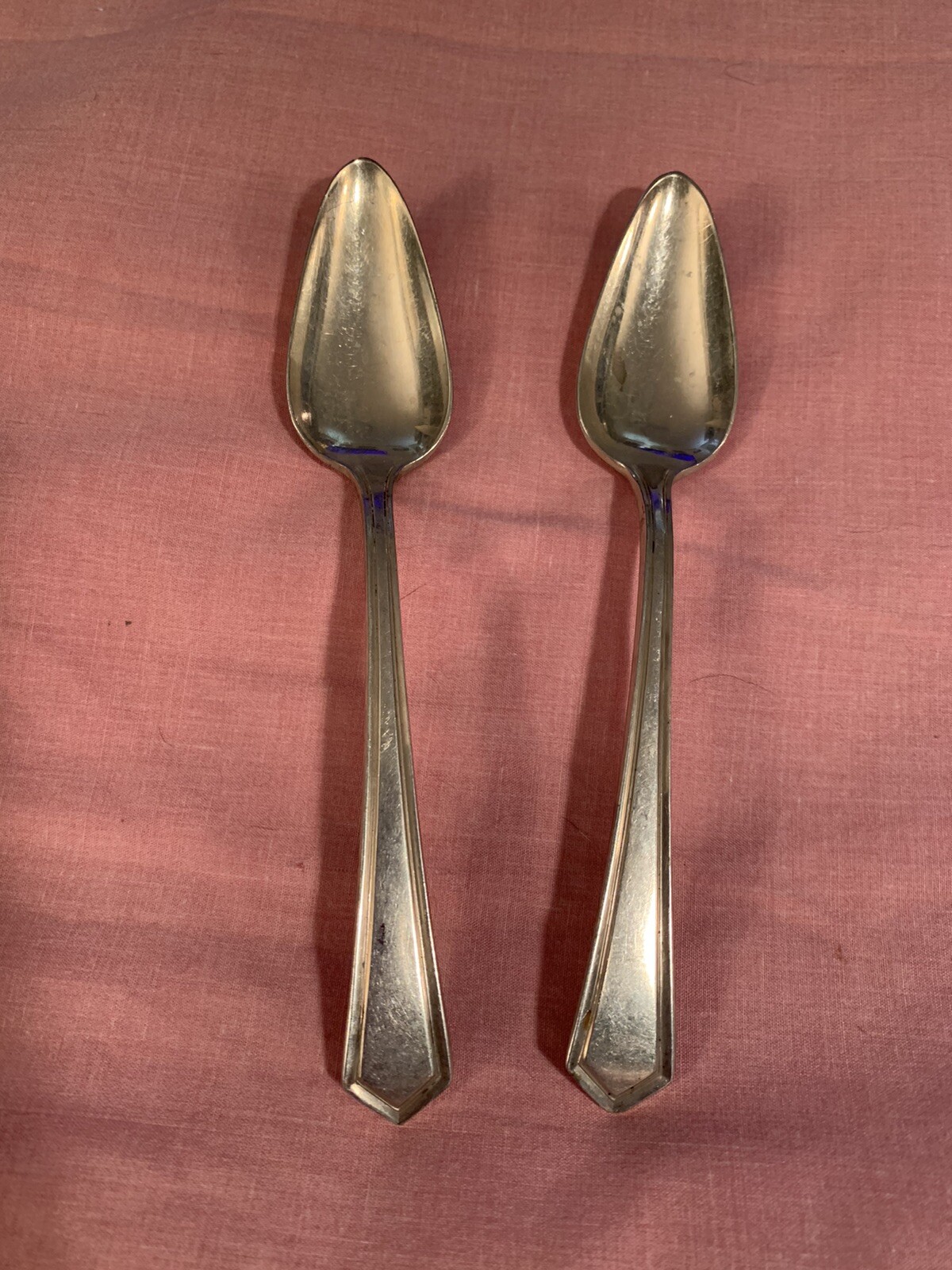 Set of 2 Vintage 1865 Wm Rogers Mfg Co AA Silverplate Grapefruit Spoons ...