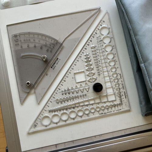 Architect's Drawing Board A2 Parallel Ruler MAX MP-400FLⅡ Triangle ...