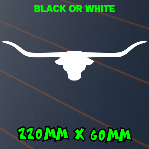 Long Horn Sticker Country Bull Aussie Williams Ute Longhorn RM Sil Car ...