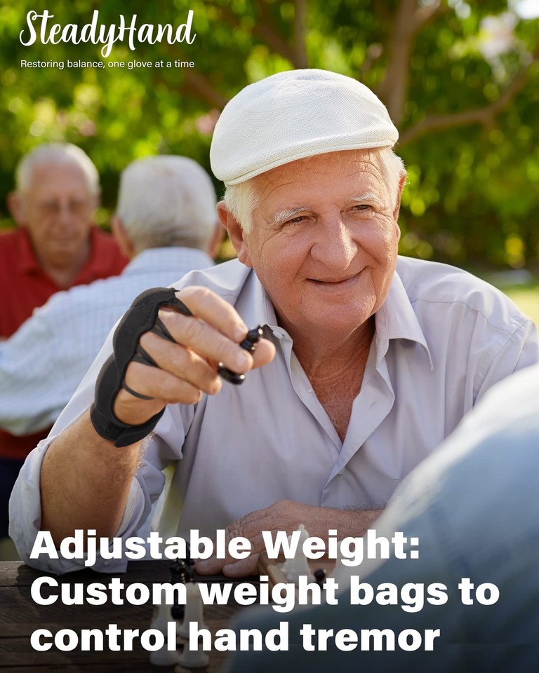 SteadyHand Weighted Glove for Tremors Adjustable Hand Stability Aid for ...