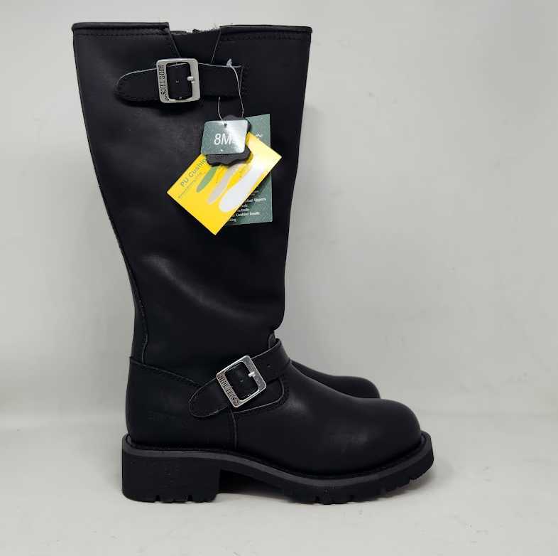 Mens 8 Ride Tecs 16" engineer riding black motorcycle boots 1443 Zipper ...