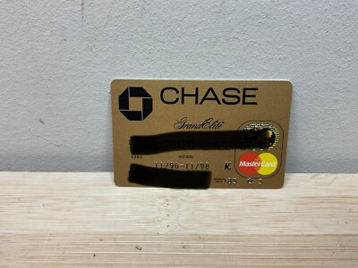 Chase Grand Elite Gold MasterCard credit card expired 1998 B82 | eBay