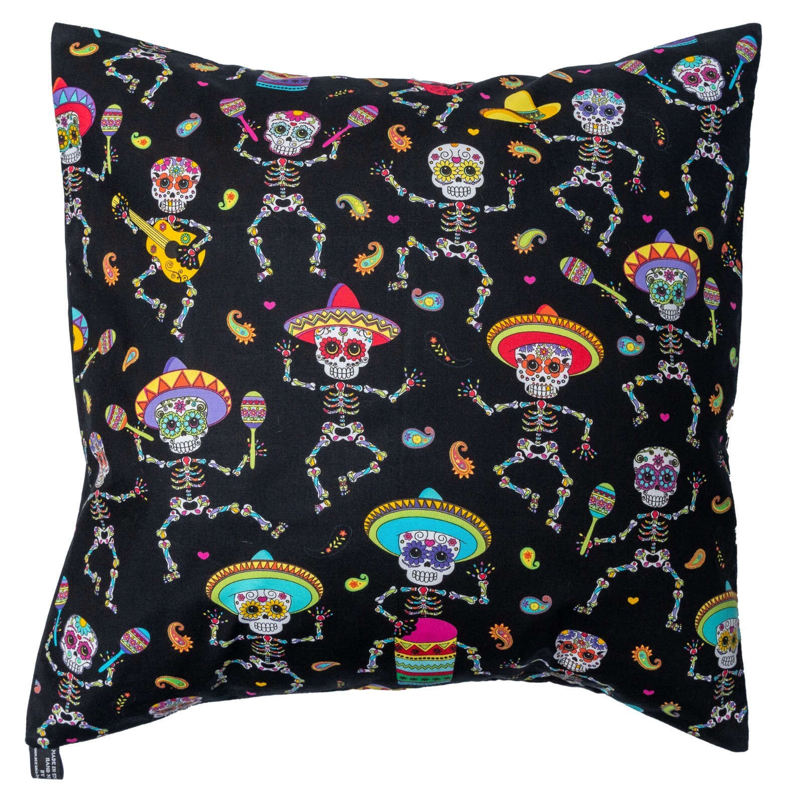 Day of the Dead Skeleton Cushion Cover Decor Scatter Case Gothic ...