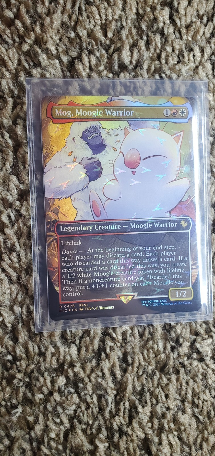 Mog, Moogle Warrior (Borderless) (Chocobo Track Foil) Commander: Final Fantasy Foil for sale ...