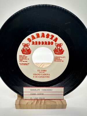 CHANO CADENA Y SU CONJUNTO Guadalupe / El Lobo CANASTA 271 VINYL RECORD ...