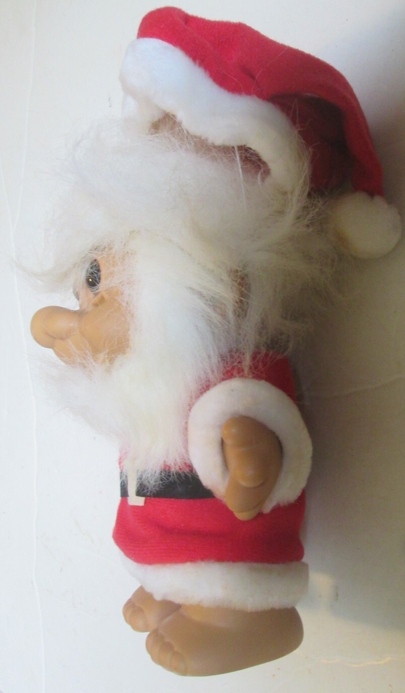 Russ Trolls Big TROLL Doll Christmas SANTA CLAUS white hair with beard ...