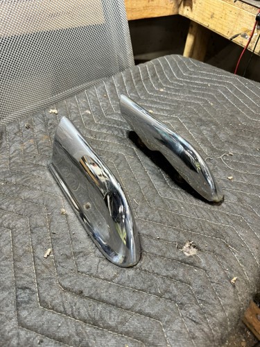 1964 1965 Lincoln Continental Pair Rear Bumper License Plate End Guards ...