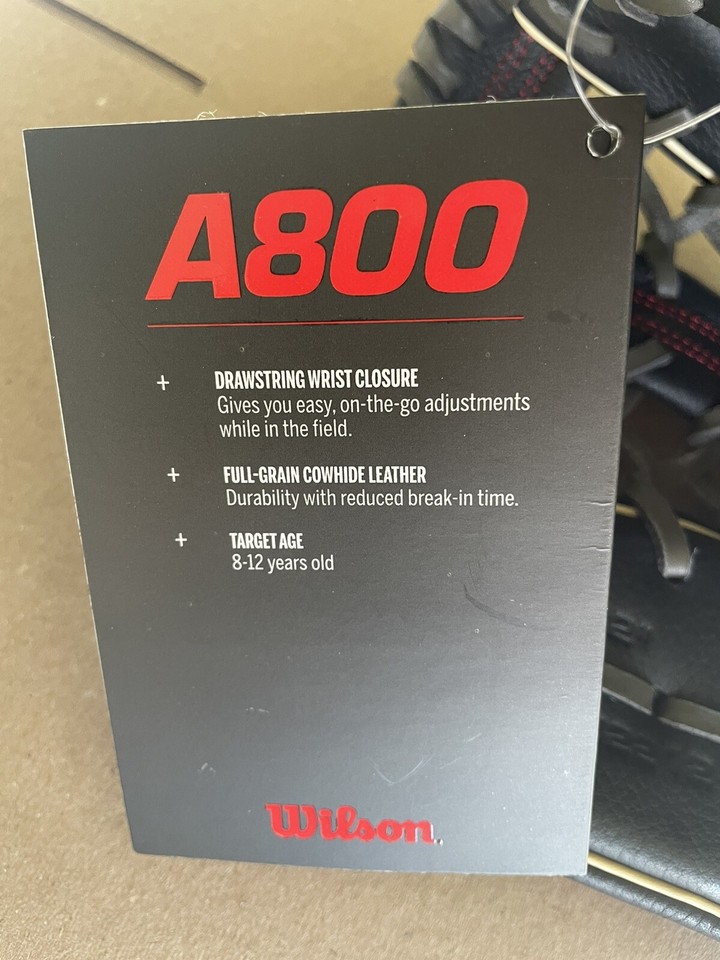 Wilson A800 12” Baseball Glove RHT Leather New | eBay
