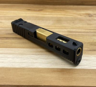 For Glock 43 43x Complete Slide Lighting Ported Rmsc Cut Ported Gold