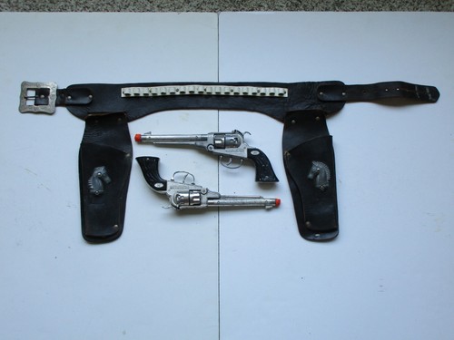 HUBLEY HAVE GUN WILL TRAVEL DUAL 2 CAP GUNS, HOLSTERS, & AMMO BELT ...