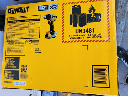 DEWALT DCD800D1E1 20V Brushless Cordless 1/2" Drill/Driver Kit ...