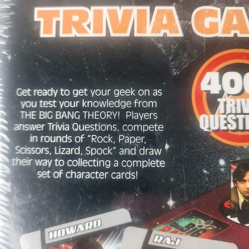 The Big Bang Theory Cardinal Trivia Game Sealed New In Box 400 ...