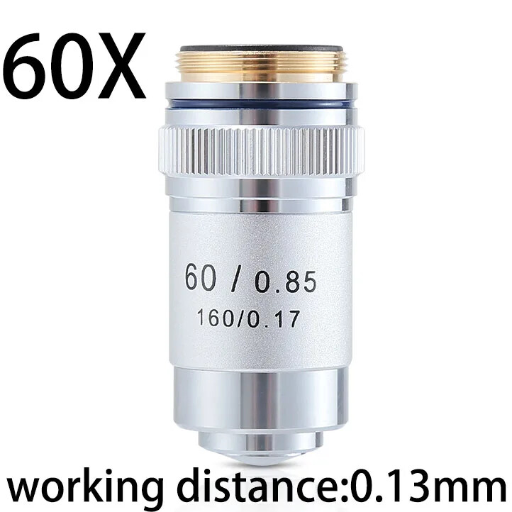 195 Microscope Objective 4X 10X 20X 40X 60X 100X Achromatic Objective ...