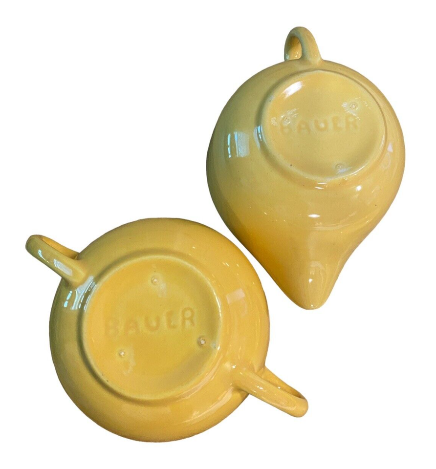 Bauer Pottery Vtg Monterey Moderne Creamer & Sugar Bowl With Lid ...