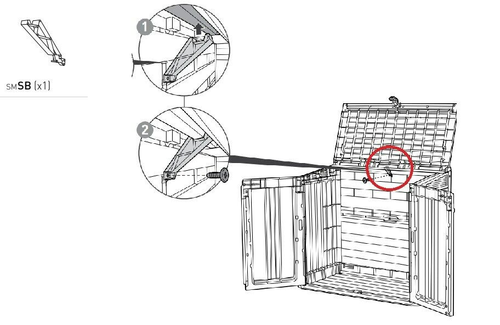 Original Spare Part SMSB for Keter Store-It-Out Midi smSB SIO Store It ...