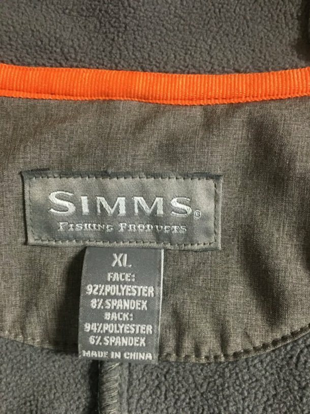 Simms Fishing Sierra Nevada Gray Hooded Rogue Fleece Softshell Jacket ...