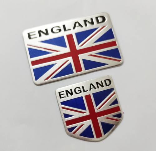 2pc England Britain British Flag Car Door Trunk Aluminum Emblems ...