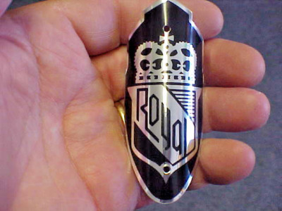 Royal Bike Badge Bicycle Emblem acid etched aluminum | eBay UK