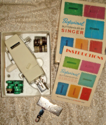 Vtg 70s Singer Professional Buttonholer For Slant Needle Zig Zag Sewing ...