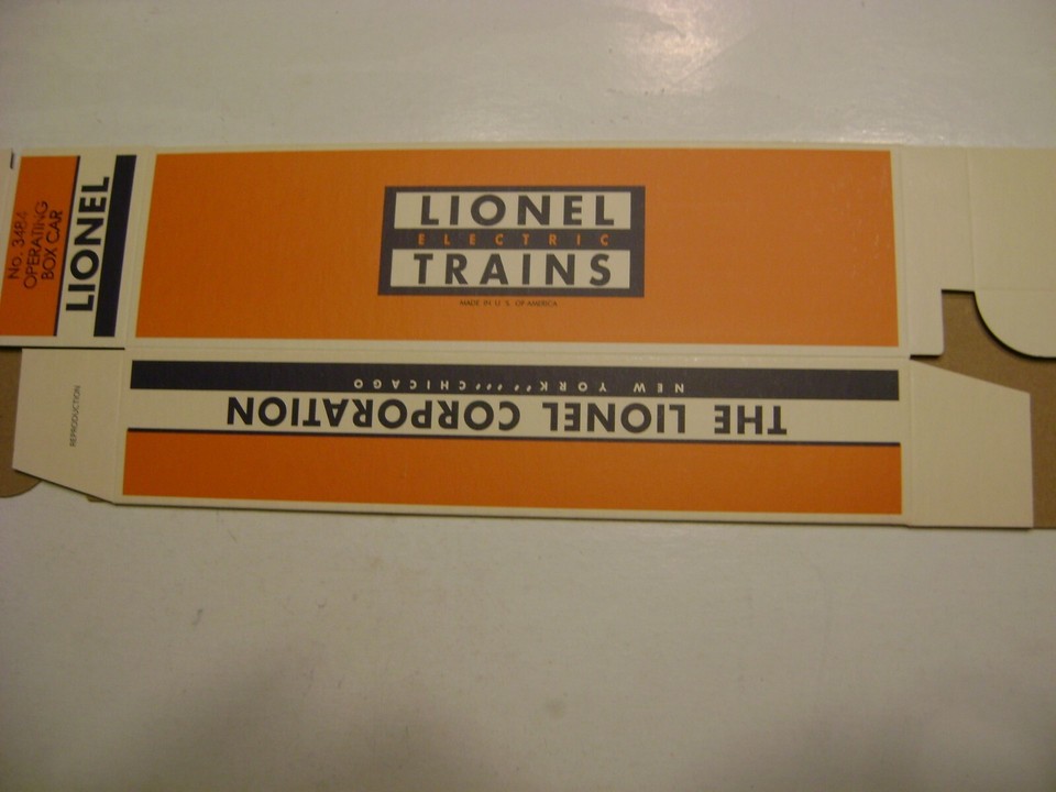 Lionel Licensed 3484 Operating Box Car Reproduction Box | eBay