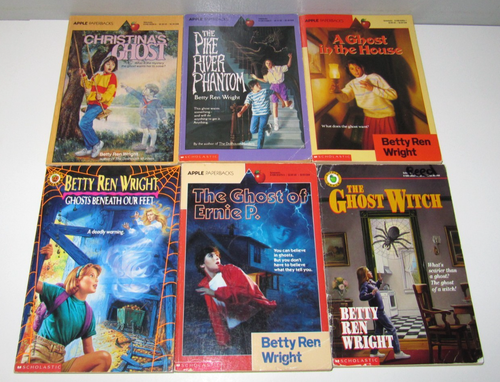 Lot of 6 vintage Betty Ren Wright youth horror books TPB Ghost stories ...