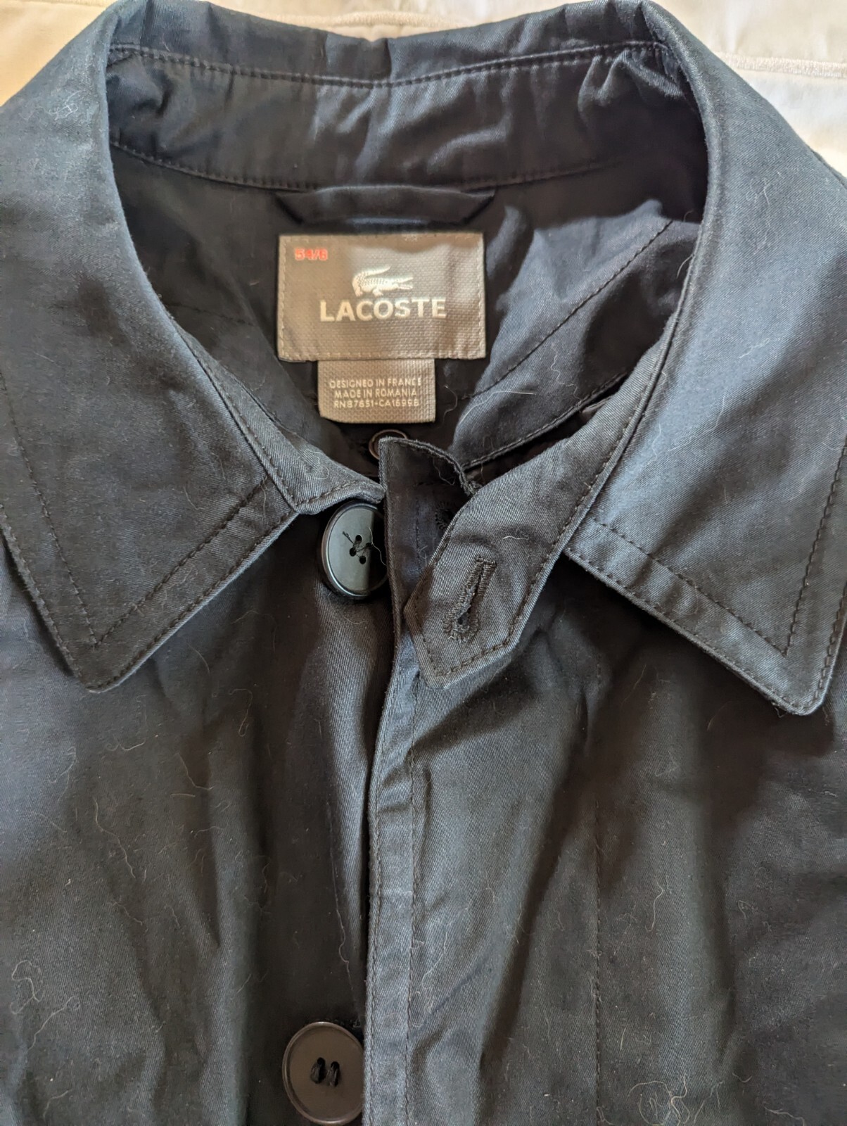 Lacoste Trench Coat Large In Blue | eBay
