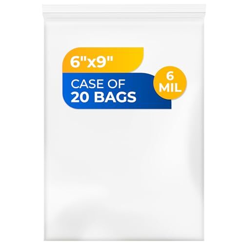 Medium 6" x 9" Pint Reclosable Poly Zip Seal Lock Bag 6 Mil Thickness ...