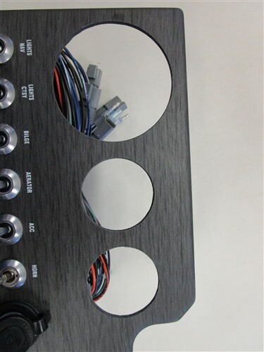 GAUGE / TOGGLE / BREAKER SWITCH PANEL W/ USB PORT GRAY 10 3/4" X 7 1/4 ...