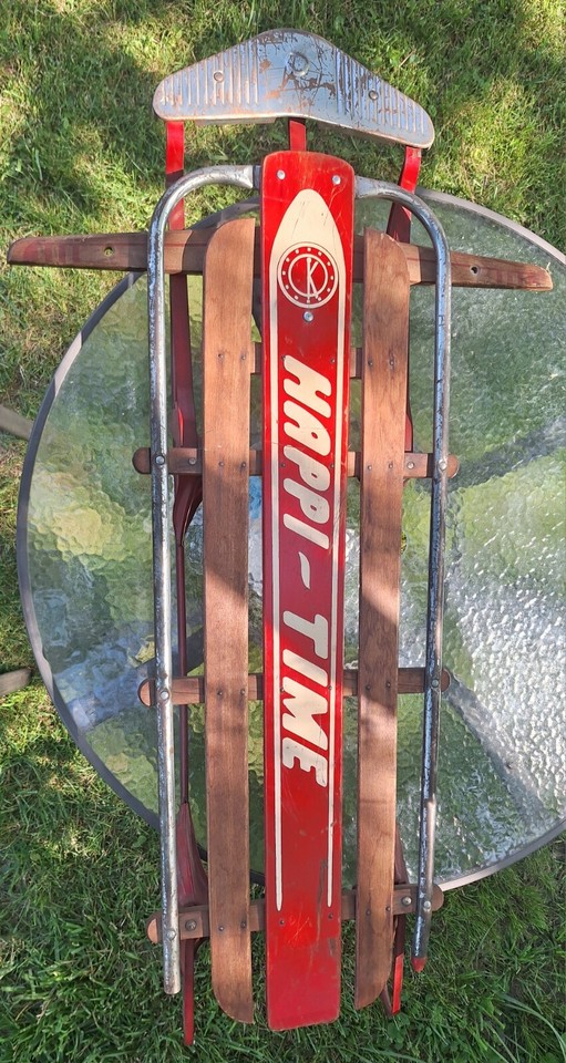 Vintage Happi Time Sled Wood / Metal Runner for Rustic Decor | eBay