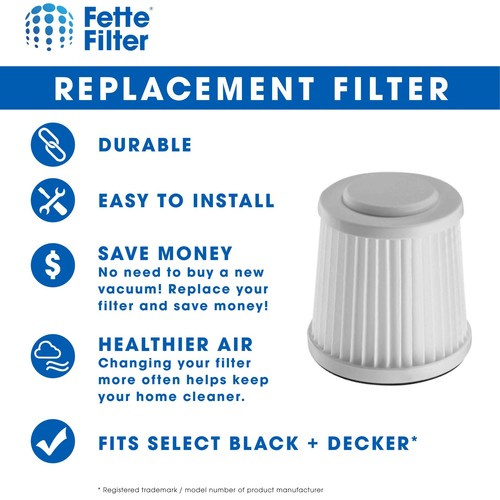 Compatible w Black & Decker FHV1200 BDH2000FL PAD1200 Flex Vac Filter ...