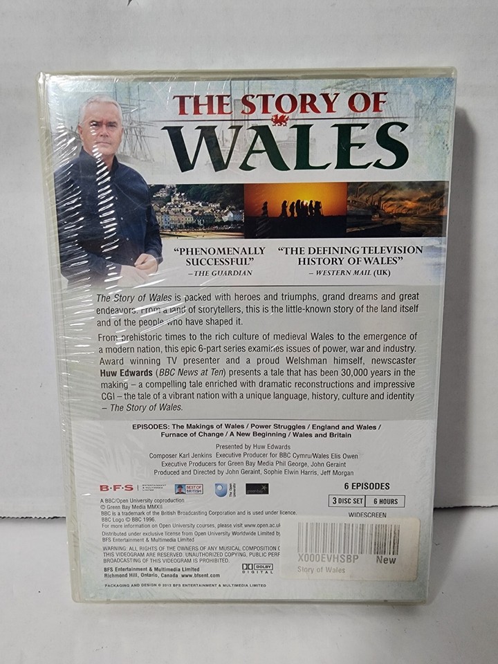 The Story of Wales (DVD, 2012, 3-Disc Set) BBC Documentary 6 episodes ...