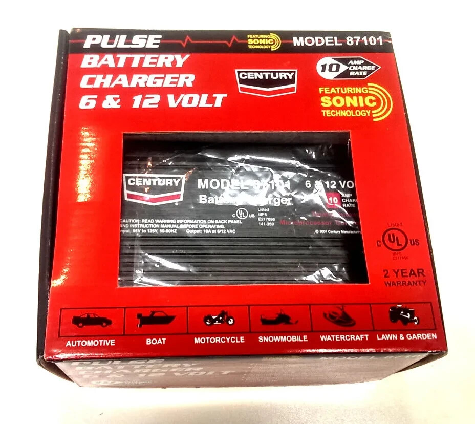Century Model 87101, 10 Amp Pulse Battery Charger (6 & 12 Volt) | eBay