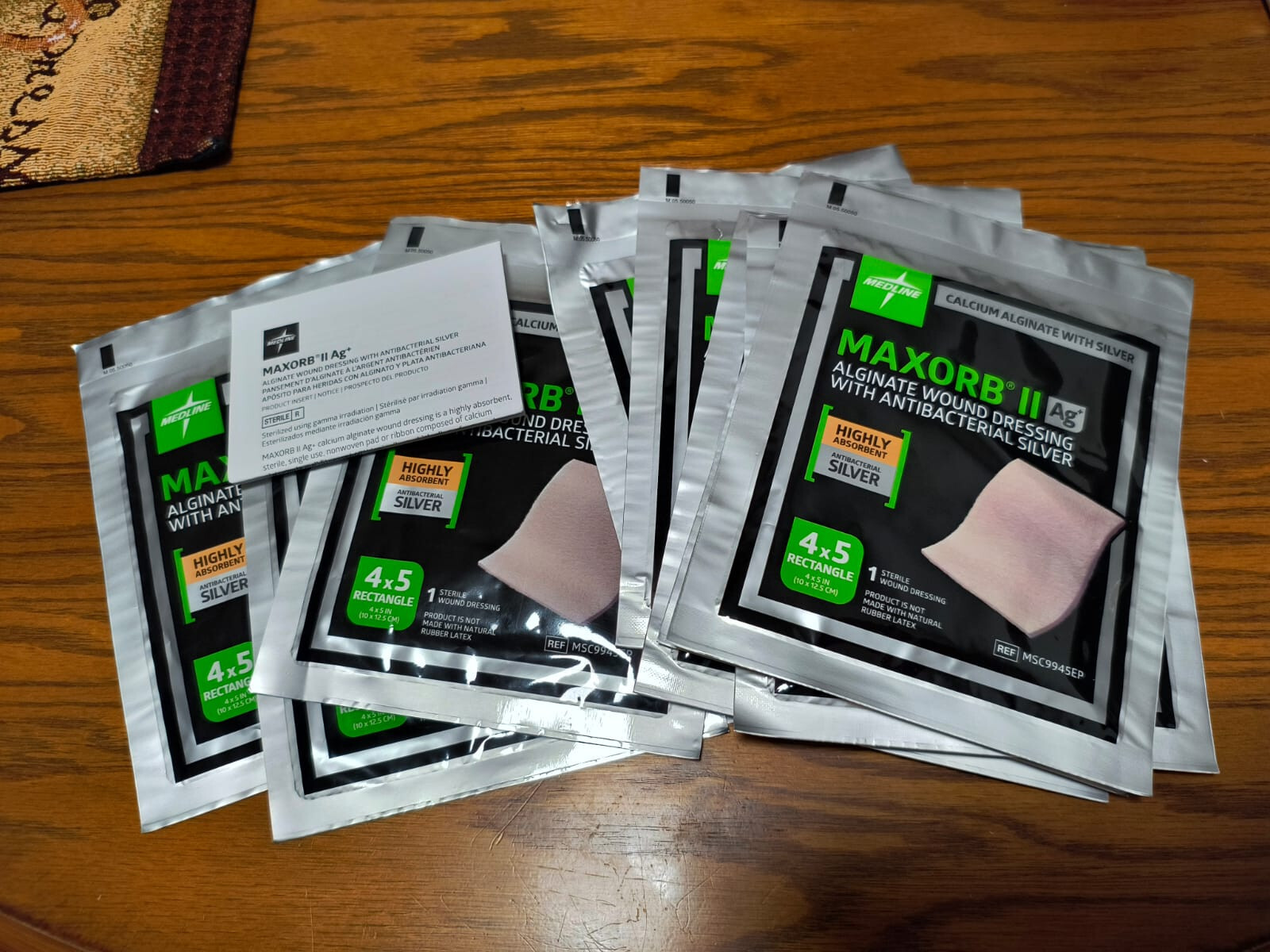 30 Packs - Medline Maxorb II Silver Alginate Wound Dressings 4" x 5 ...