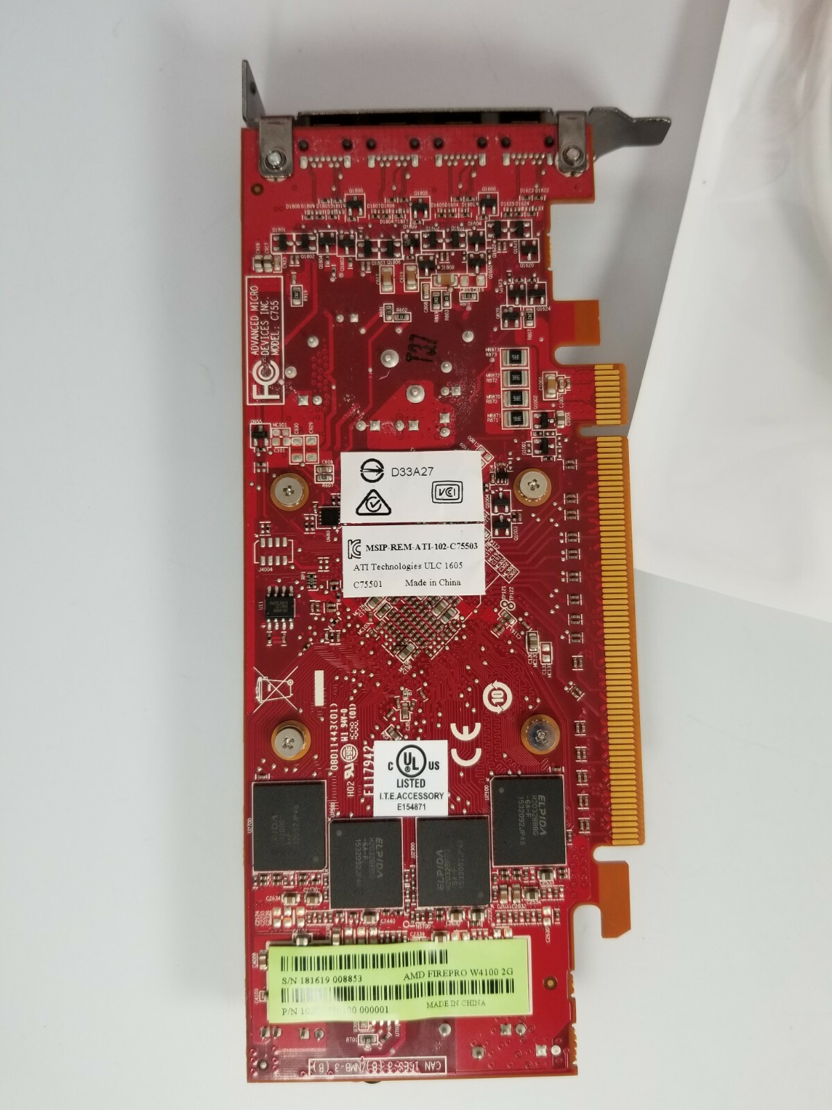 AMD FirePro W4100 2GB X4 Monitors Mini DisplayPort X4 HDMI Windows 10 ...