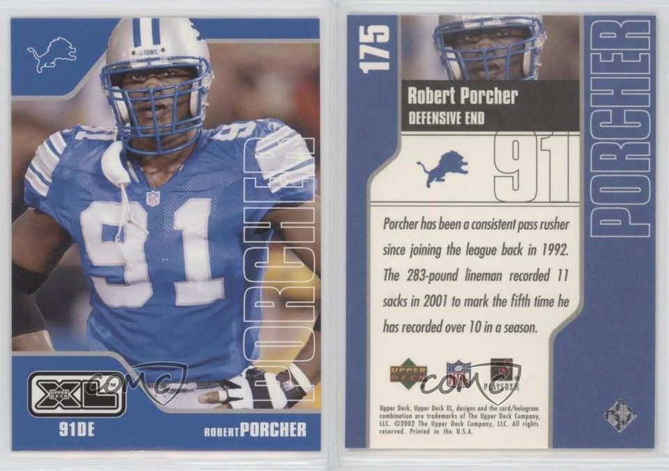 2002 Upper Deck XL Robert Porcher #175 0r5 | eBay UK