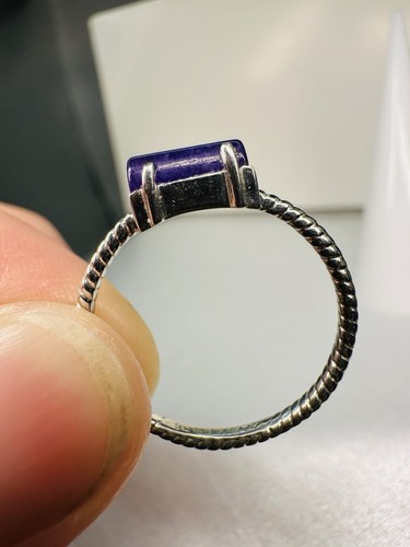 Ring Bomb Party Sz9 RBP Deep Purple Gem Twisting Rhodium Pl Band | eBay