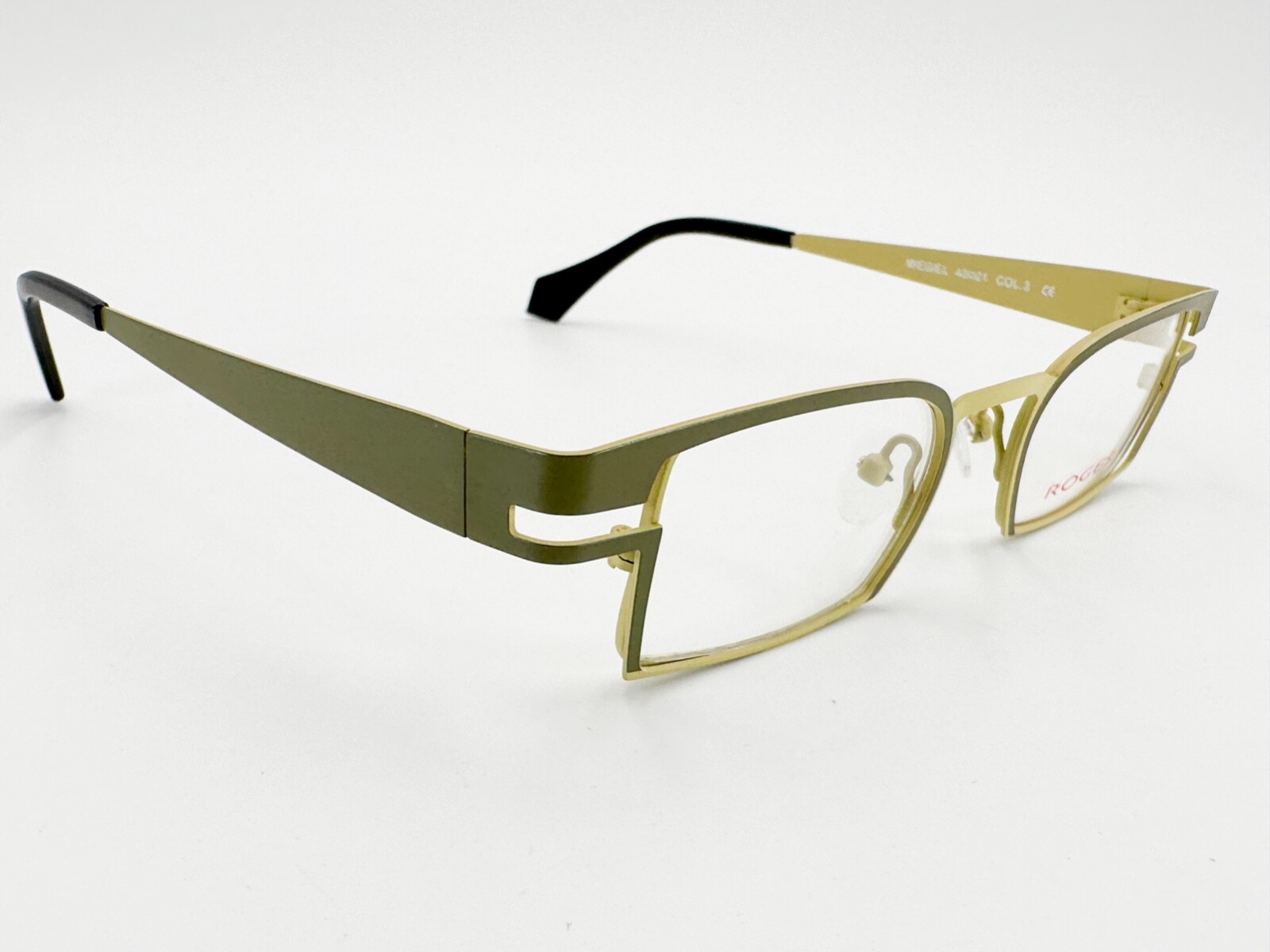 NOS Roger Miegiel Eyeglasses FRAMES Green 43[]21-130 Black Dutch ...