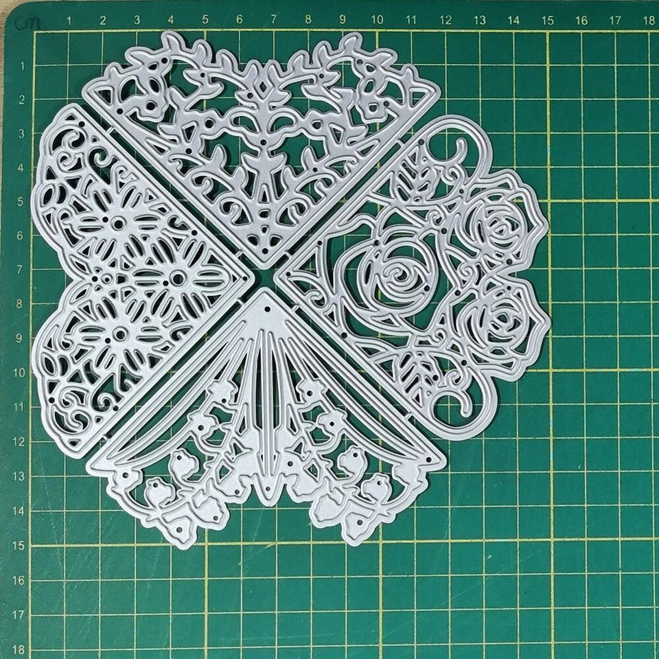 Lace Corner Metal Cutting Dies Scrapbook Paper Craft Mould Blade Punch ...