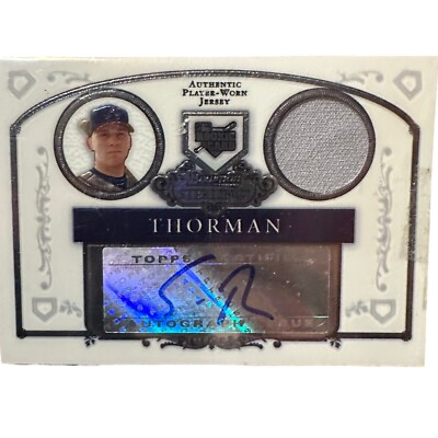 Bowman Sterling Baseball #BS-ST Scott Thorman RC Auto Jersey Braves ...