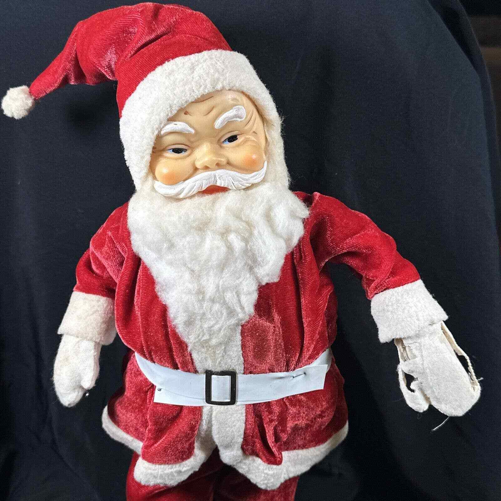 Vintage 18” PUTZ Santa Claus Doll Red & White Velvet Japan 1950’s ...