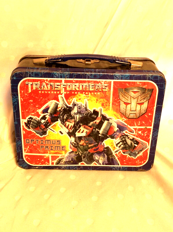 TRANSFORMERS REVENGE OF THE FALLEN RAISED METAL LUNCH BOX HASBRO | eBay