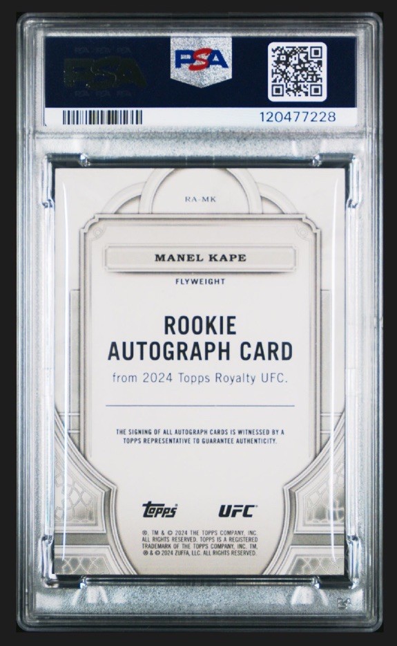 2024 Topps Royalty UFC Manel Kape Rookie Auto RC #'d /99 PSA 10 | eBay