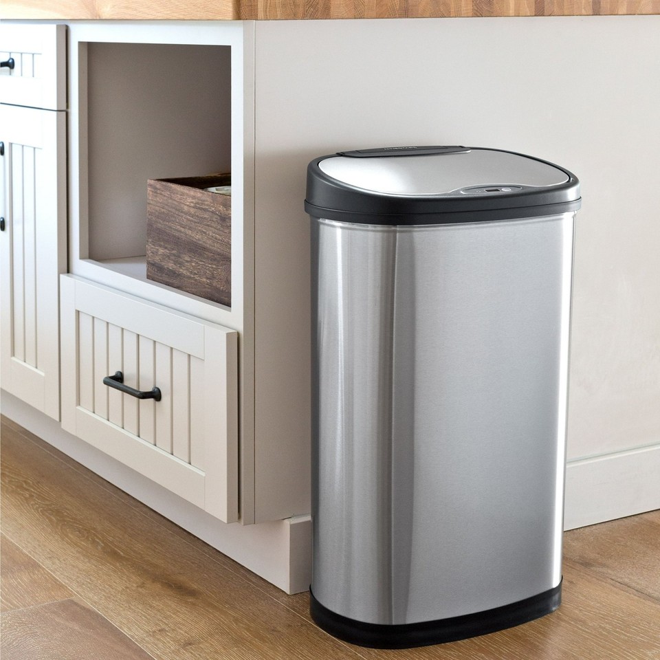 Nine Stars Motion Sensor Automatic Kitchen Trash Can, 13-Gallon ...