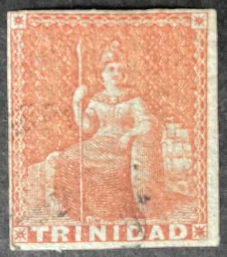 Trinidad 1851 (1d) brick red stamp vfu | eBay