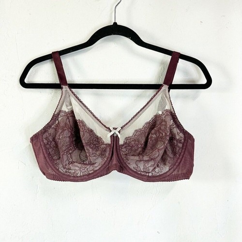Wacoal Retro Chic Full Figure Underwire Bra Purple Lace Womens 38C | eBay