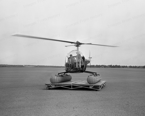 8x10 Print Bell Helicopter on Floats 1947 #5501002 | eBay