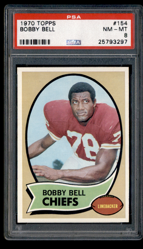 25793297 1970 Topps #154 Bobby Bell Kansas City Chiefs PSA 8 NM-MT | eBay