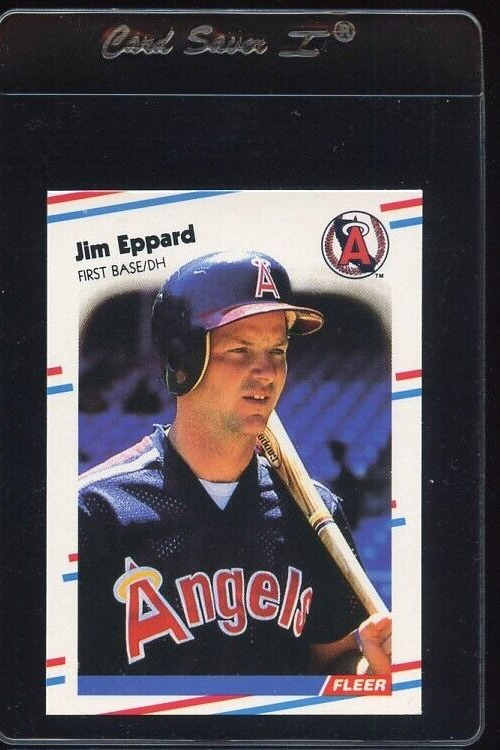 1988 FLEER UPDATE GLOSSY #U-13 JIM EPPARD ROOKIE RC CALIFORNIA ANGELS ...